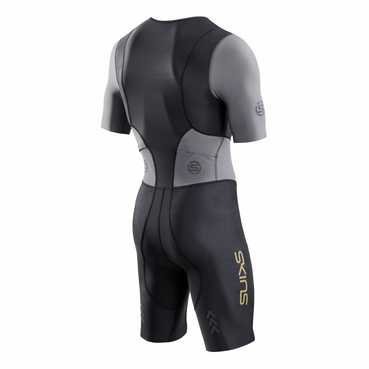 Bộ quần áo trisuit nam Skins Men's TRI S/S Tri Suit - Black/Carbon • YCB